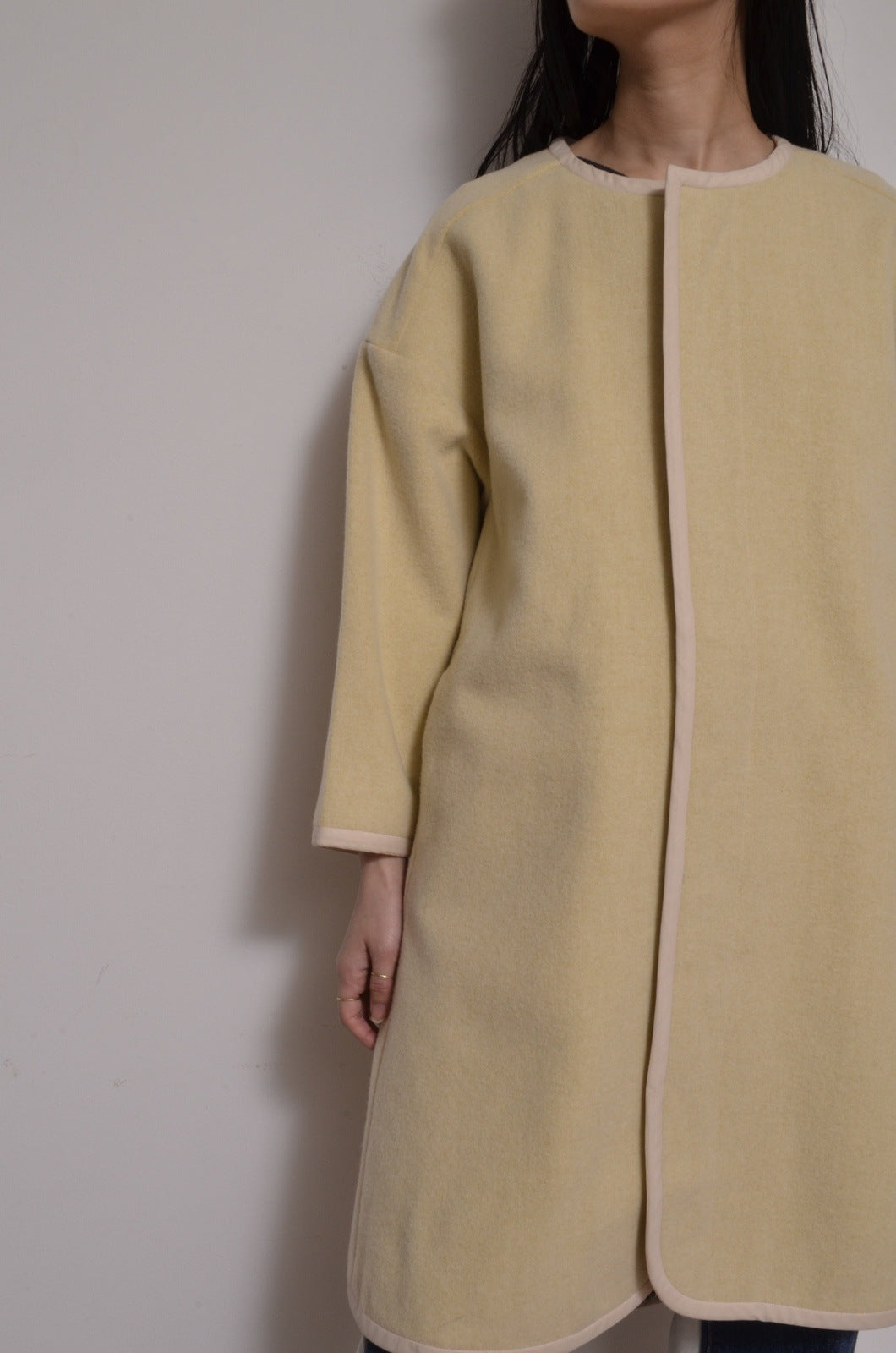 WOOL MOSSA FLAPS COAT/YELLOW_02 – here/YEAH RIGHT!!